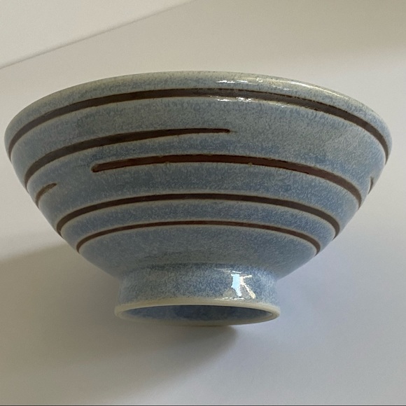 unbranded | Dining | Vintage Rice Bowl Blue Porcelain Pottery With ...